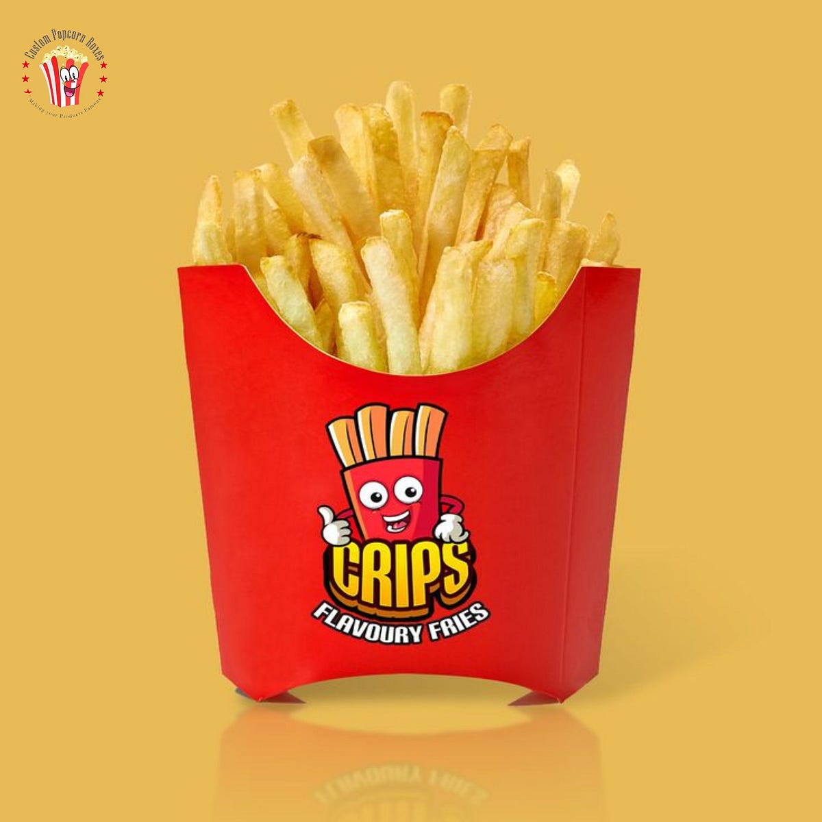 Custom Kraft Fries Packaging - Custompopcornboxesofficials - Medium