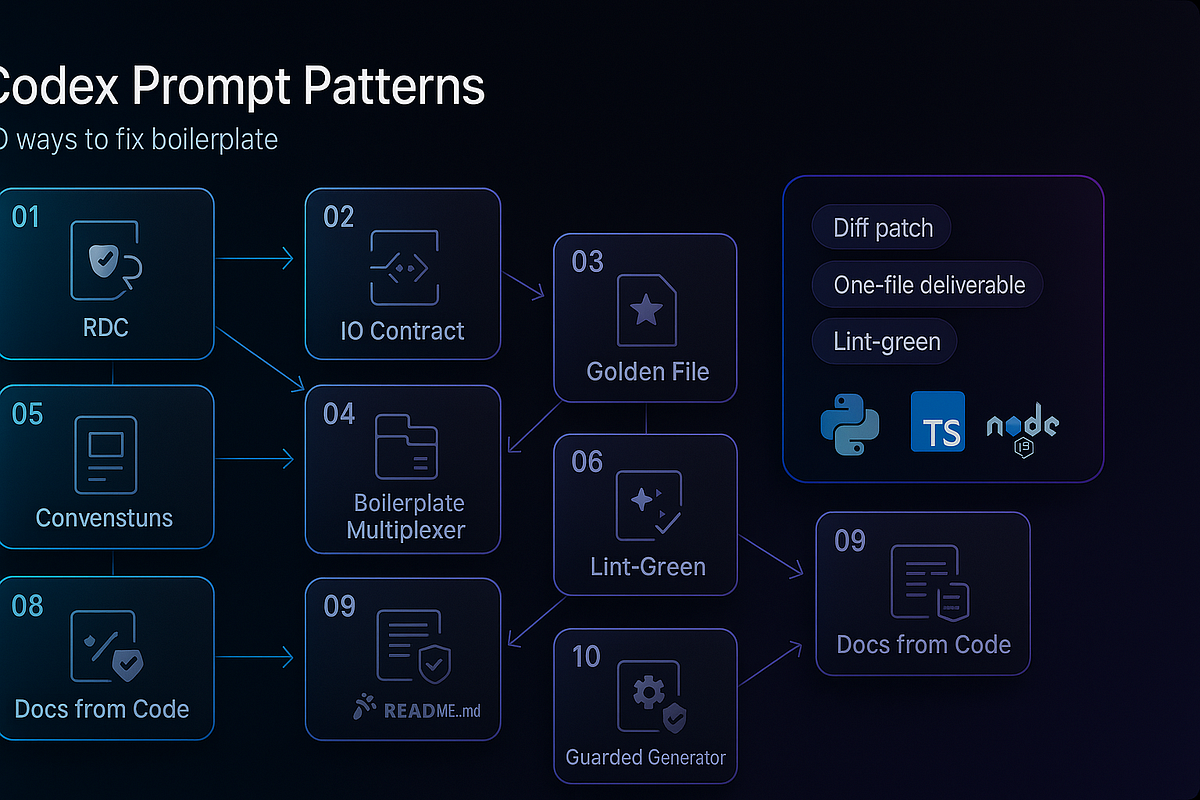 10 Codex Prompt Patterns That Fix Your Boilerplate | by Hash Block | Medium
