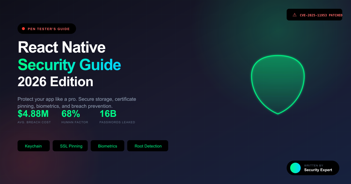 The Ultimate React Native Security Guide: Protect Your App Like a Pro (2026 Edition) | by Arslan ...