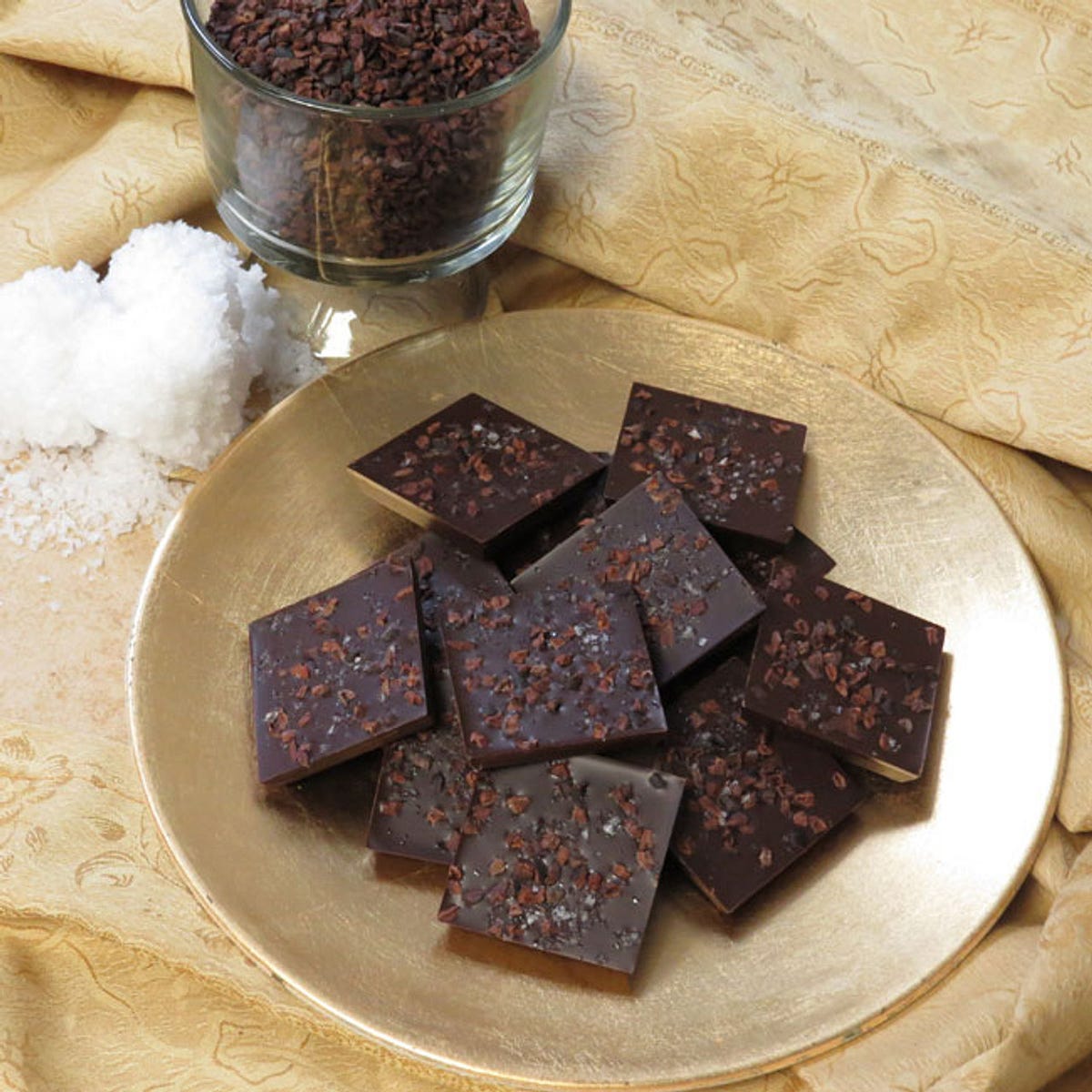 Cocoa Nibs and Flake Sea Salt Dark Chocolate Bars: A Connoisseur’s ...