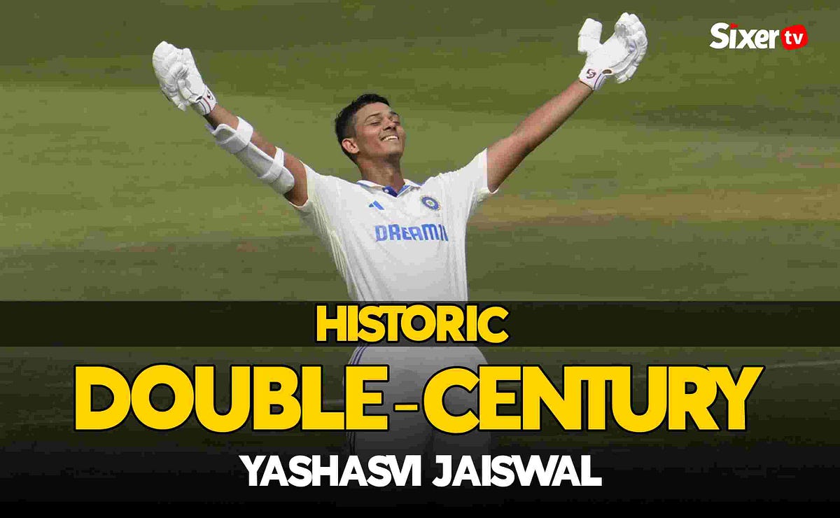Historic Double-Century Against England | Yashasvi Jaiswal - Sixer TV - Medium