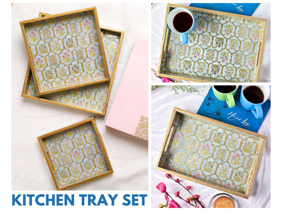 Decorative Kitchen Tray Set - Lisa - Medium