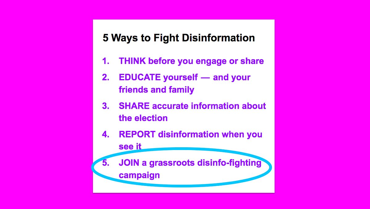 Join a grassroots disinfo-fighting campaign - Fighting disinformation ...