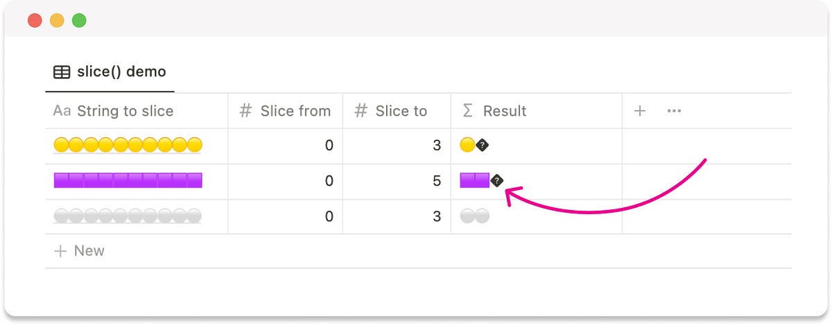 Notion slice() function and emoji | by Krista Lamen | Medium