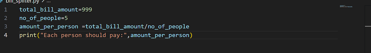 Day 2: Simple Programs to Split Bills and Calculate Travel Time Using ...