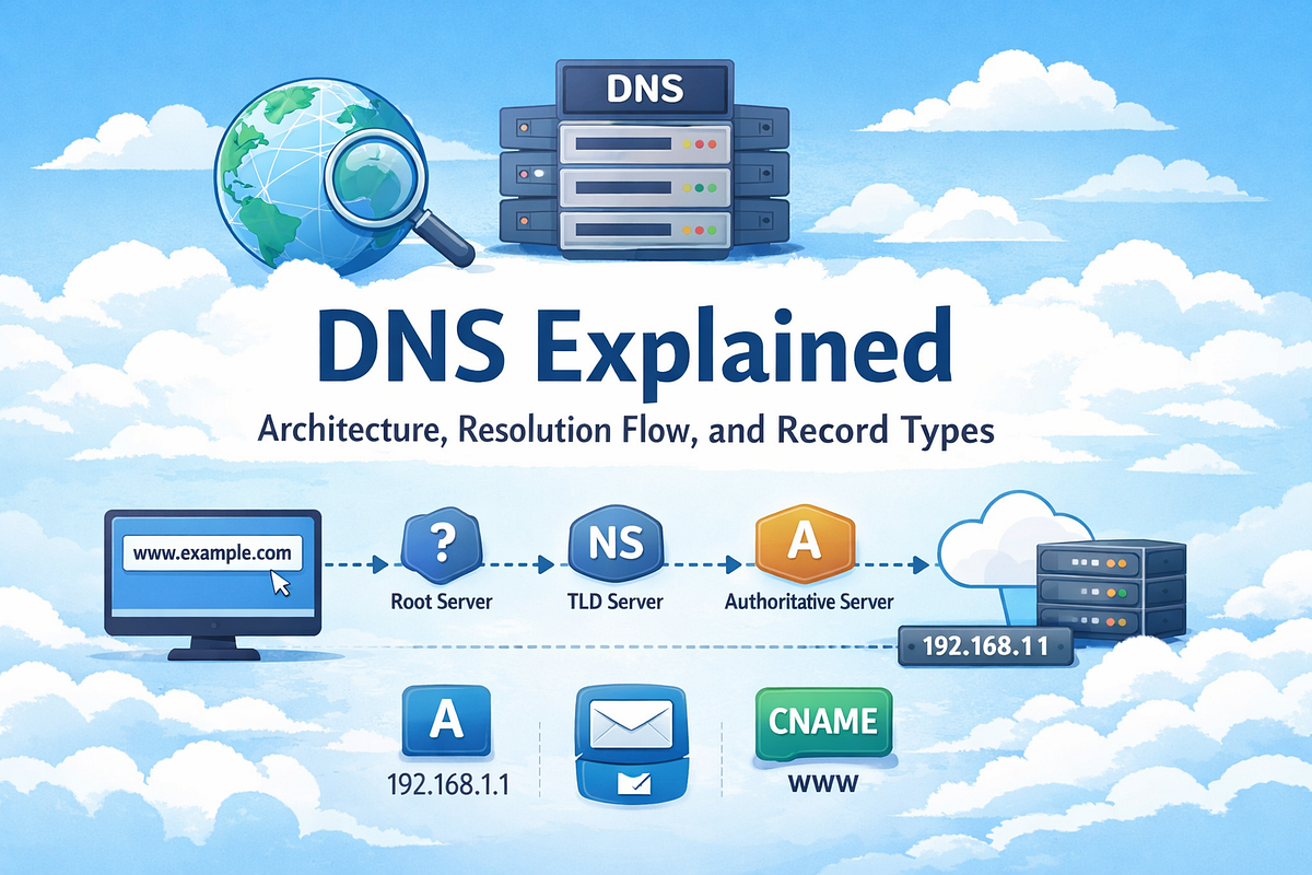 DNS Explained: Architecture, Resolution Flow, and Record Types | by ...