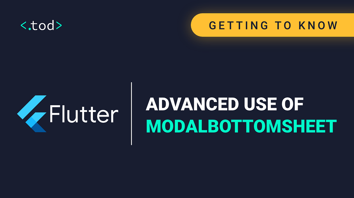 Getting to know Flutter: Advanced use of ModalBottomSheet | by Enrico ...