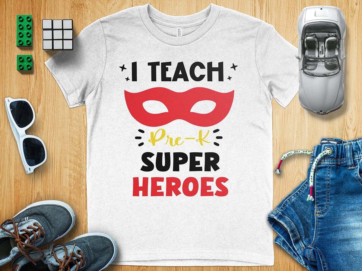 I Teach Pre-K Super Heroes SVG, PNG, Back to School Svg, 1st Day of ...
