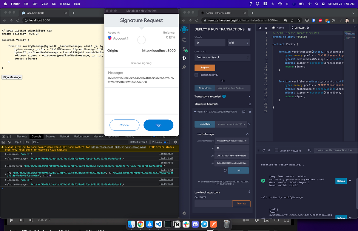 How to Verify a Signed Message in Solidity | by Leon Do | ChainSafe | Medium