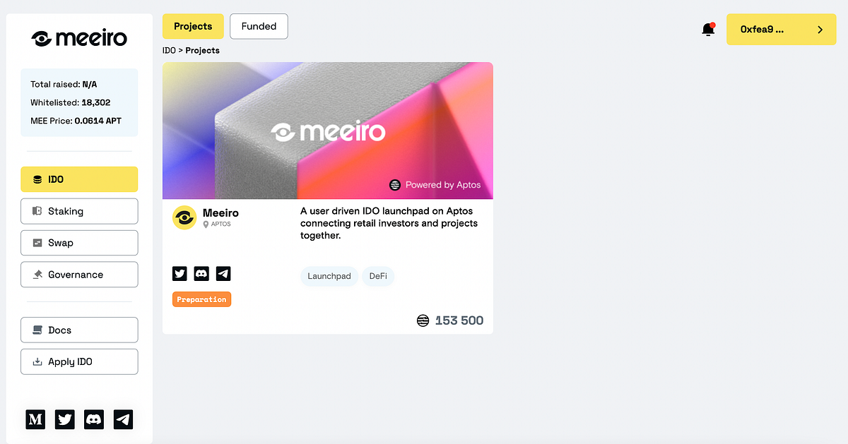 IDO launchpad Meeiro в сети Aptos | by Slava Tyapin | Medium