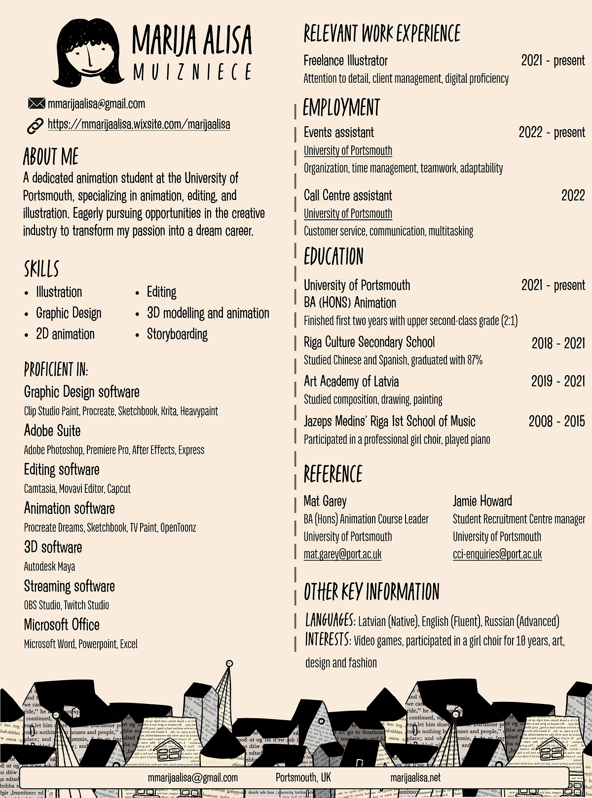 Industry pitched CV - Marija Alisa - Medium