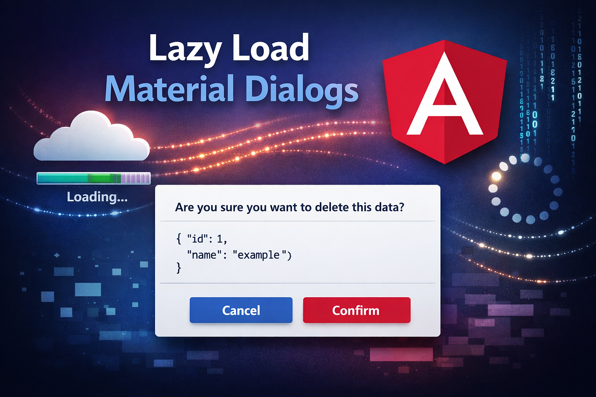 Lazy load Material Dialogs. Once again I will explore the topic of ...
