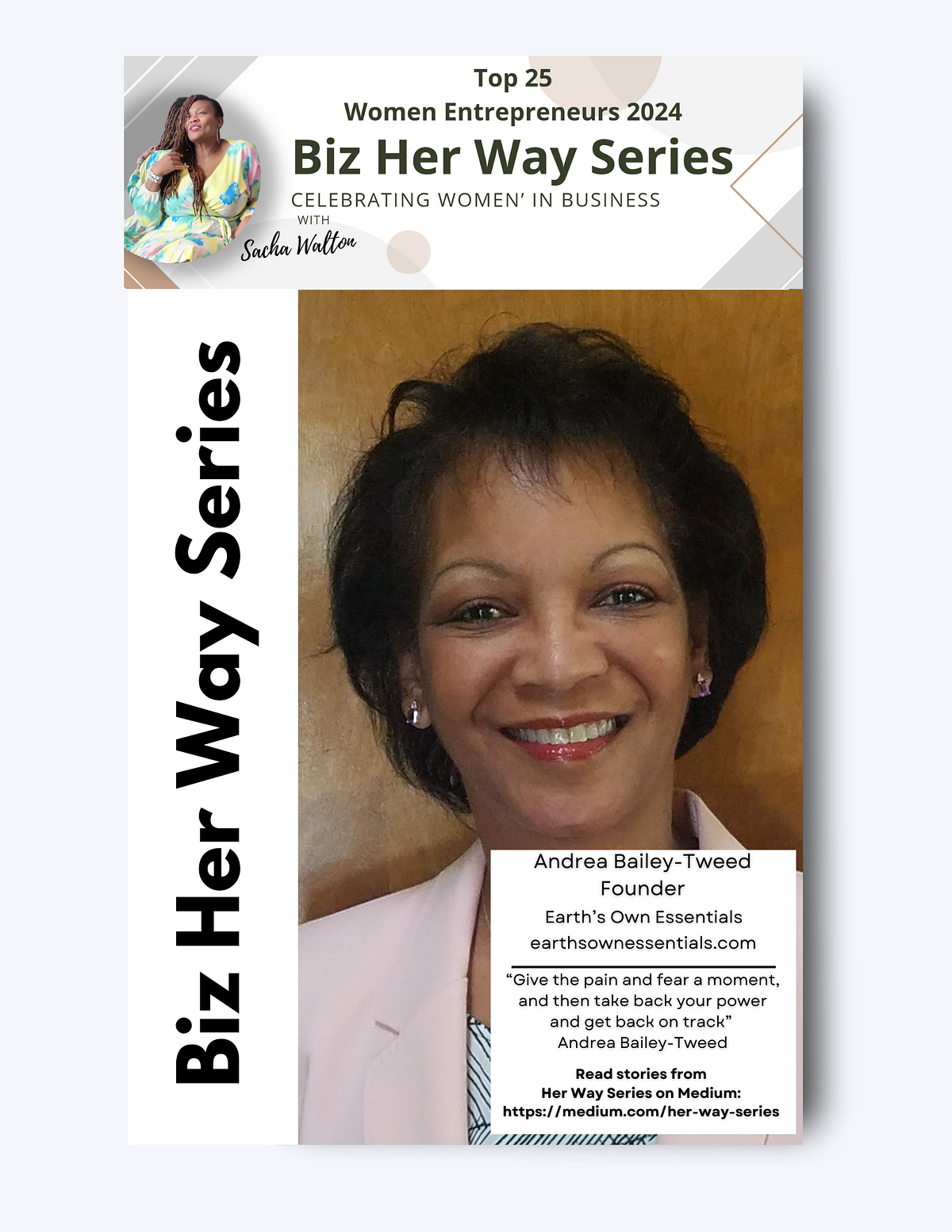 Biz Her Way Series: Meet Andrea Bailey-Tweed | by Sacha Walton | Her Way Series | Jul, 2024 | Medium