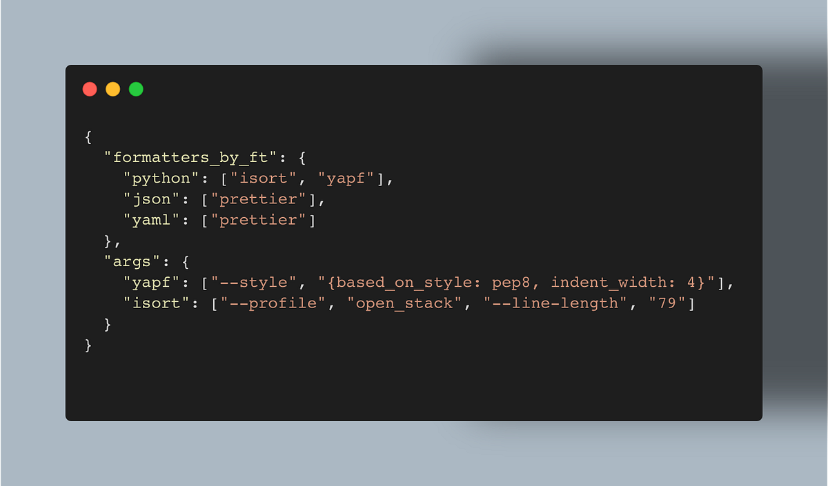 conform.nvim: store formatters settings in a project config | by Artem ...