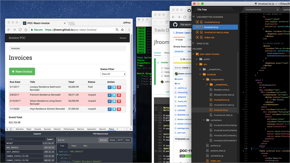 React-Redux Invoice SPA Prototype with Router & Flow | by Jeffrey Froom | Medium