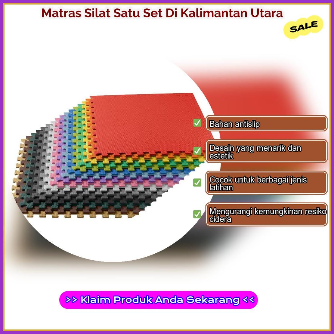 Matras Silat Satu Set Di Kalimantan Utara - Eva Mat Tebal - Medium