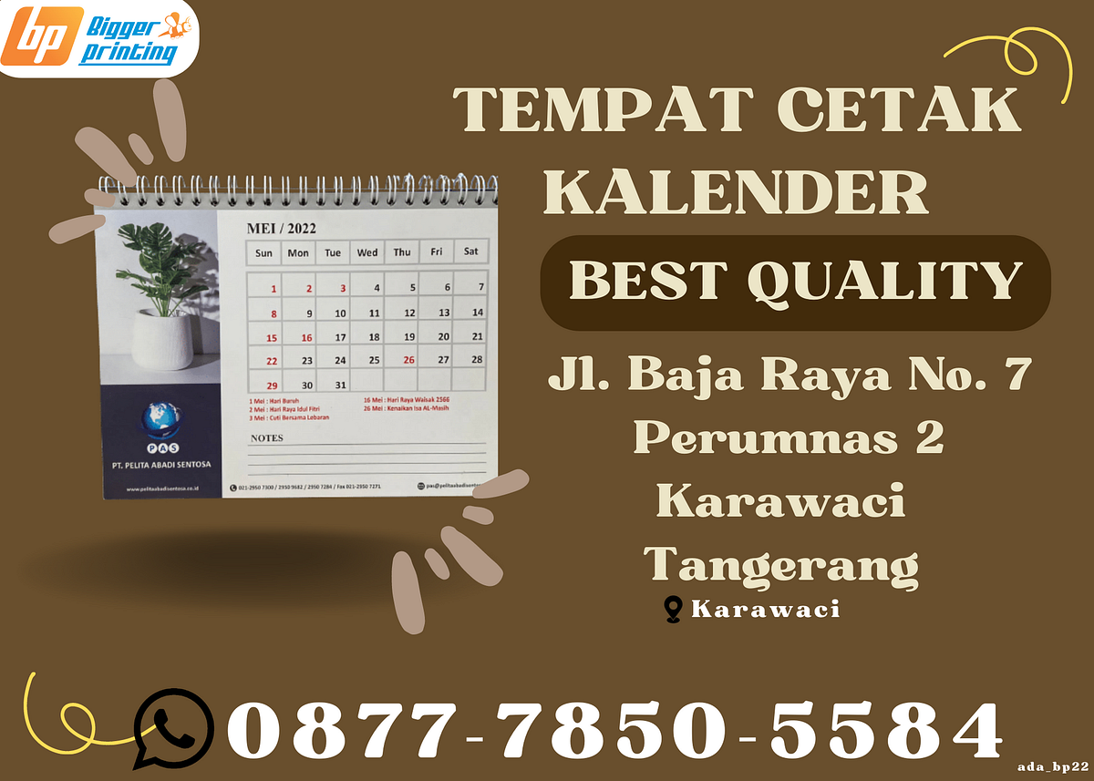 BEST QUALITY, Wa./Call. 0877-7850-5584, Tempat Cetak Kalender di Karawaci ...