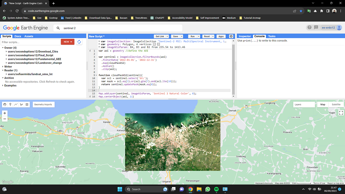 How to Create Sentinel-2 Cloud-Free Images and Generate NDVI in Google Earth Engine | by ...