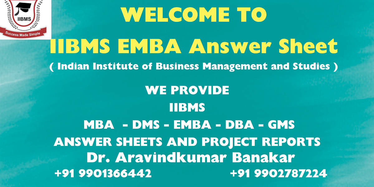 IIBMS Answer Sheets. We are the best source in India for… | by Shruti ...