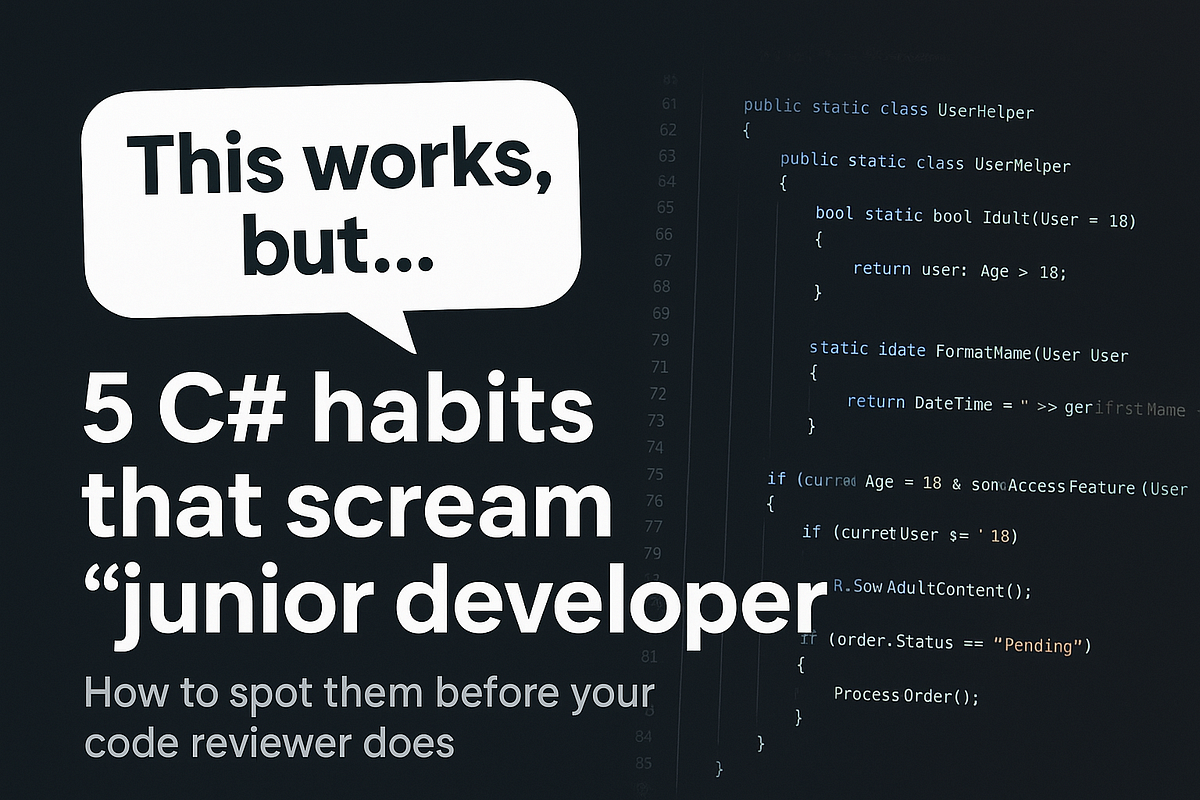 5 Bad C# Habits Every Developer Should Fix | Medium