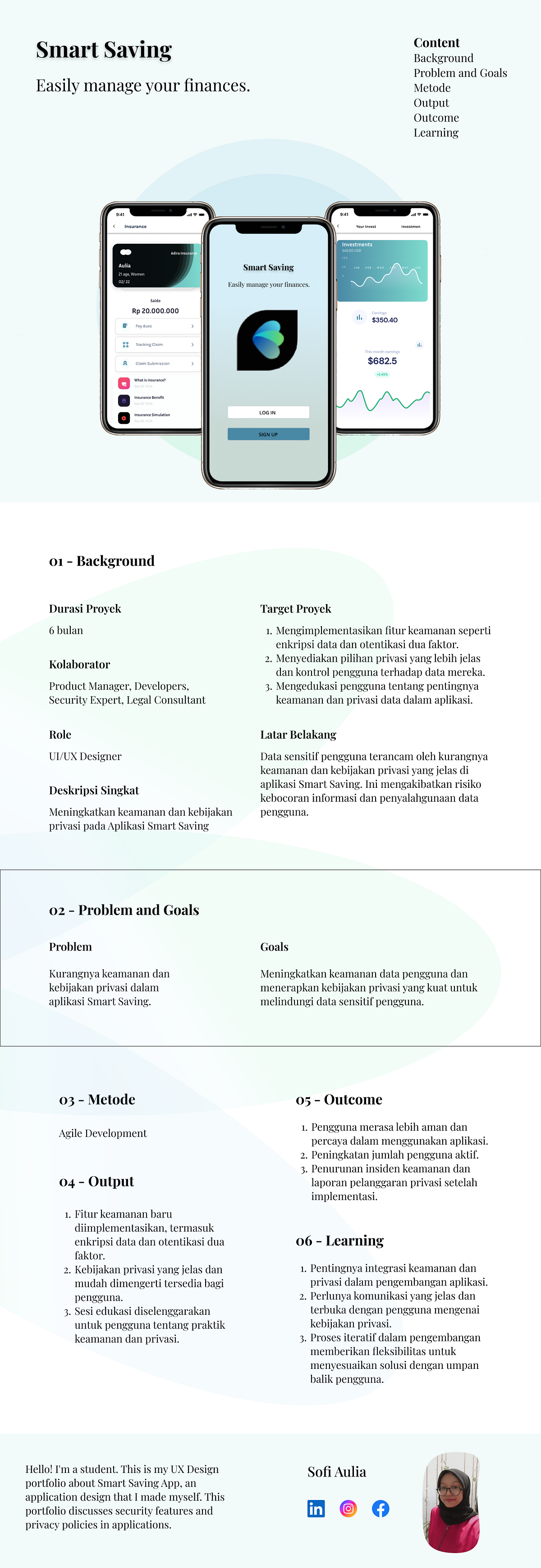CREAT UX PORTFOLIO FROM SMART SAVING APP | by Sofi Aulia | Jun, 2024 ...