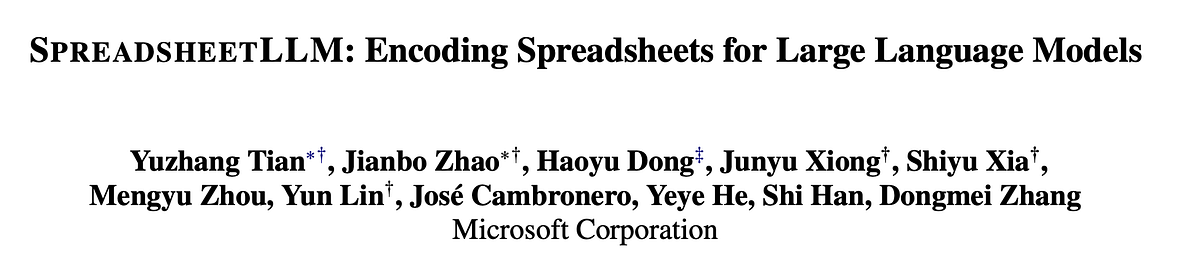 Papers Explained 271: Spreadsheet LLM | by Ritvik Rastogi | Medium