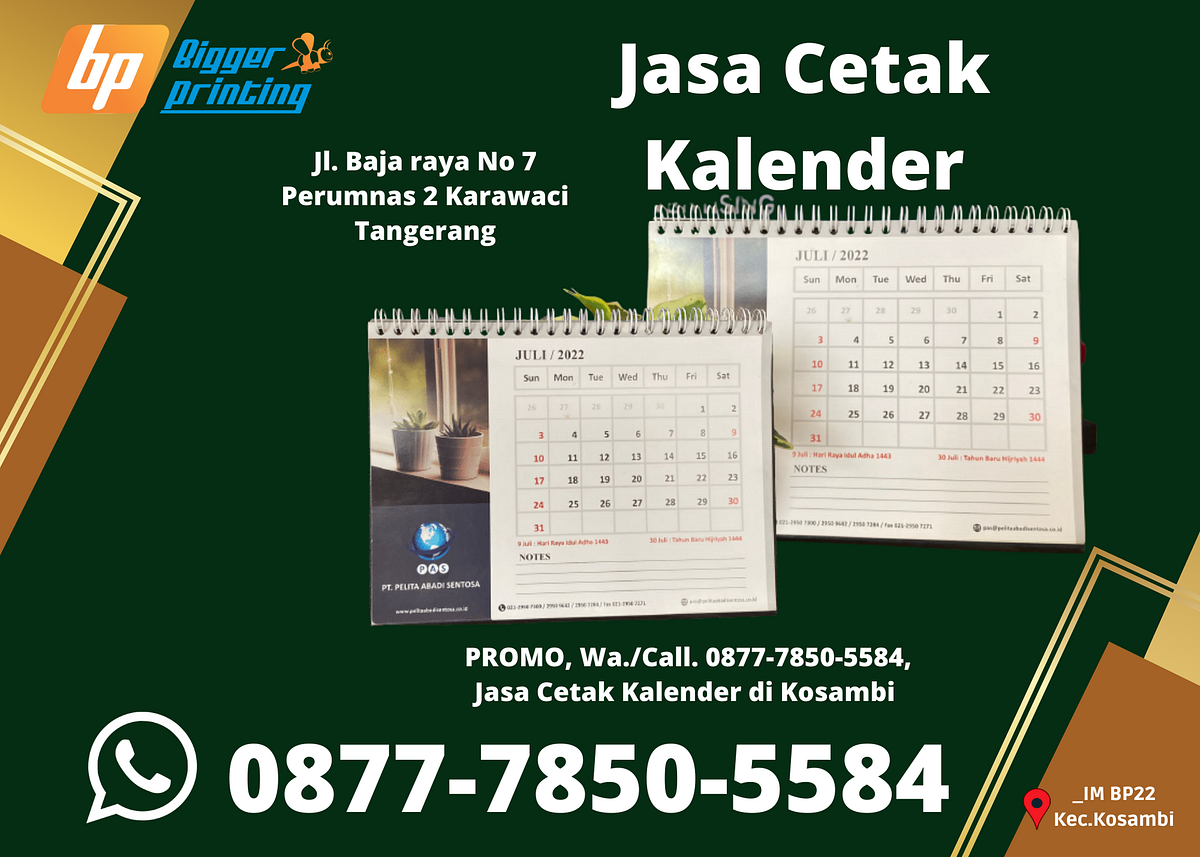 PROMO, Wa./Call. 0877-7850-5584, Jasa Cetak Kalender di Kosambi KLIK https://wa.me/6287778505584 ...
