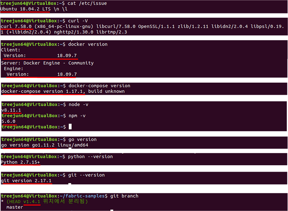 Hyperledger Fabric 설치. Curl, docker, Node.js, go, python, git… | by treejun64 | Medium