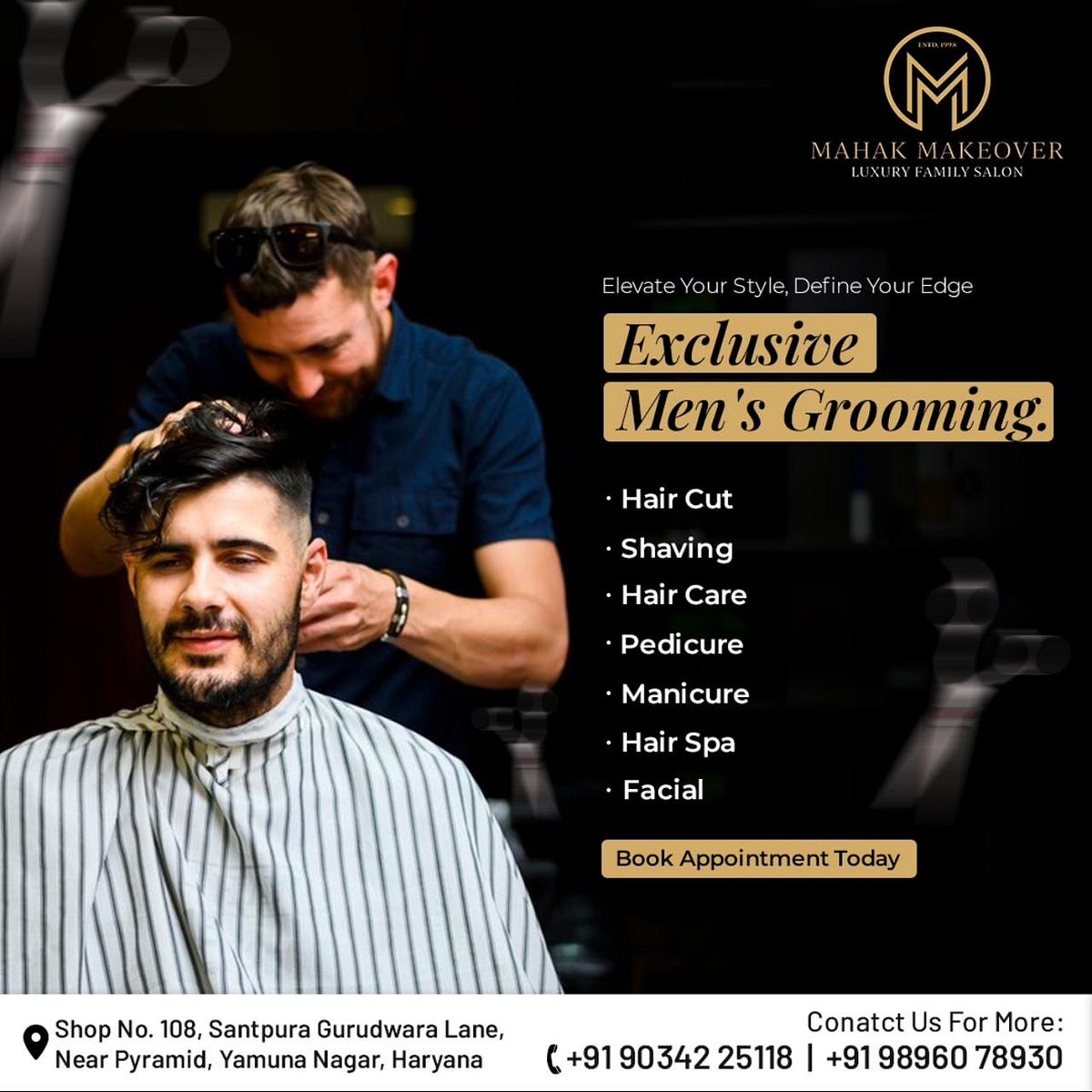 Professional Haircut and Beard Techniques by Mahak Makeover Luxury ...