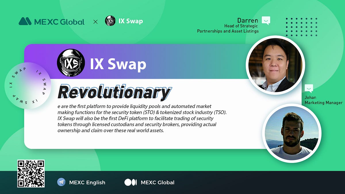 MEXC AMA Session with Darren and Johan from IX Swap | by MEXC Global | MEXC Global | Medium