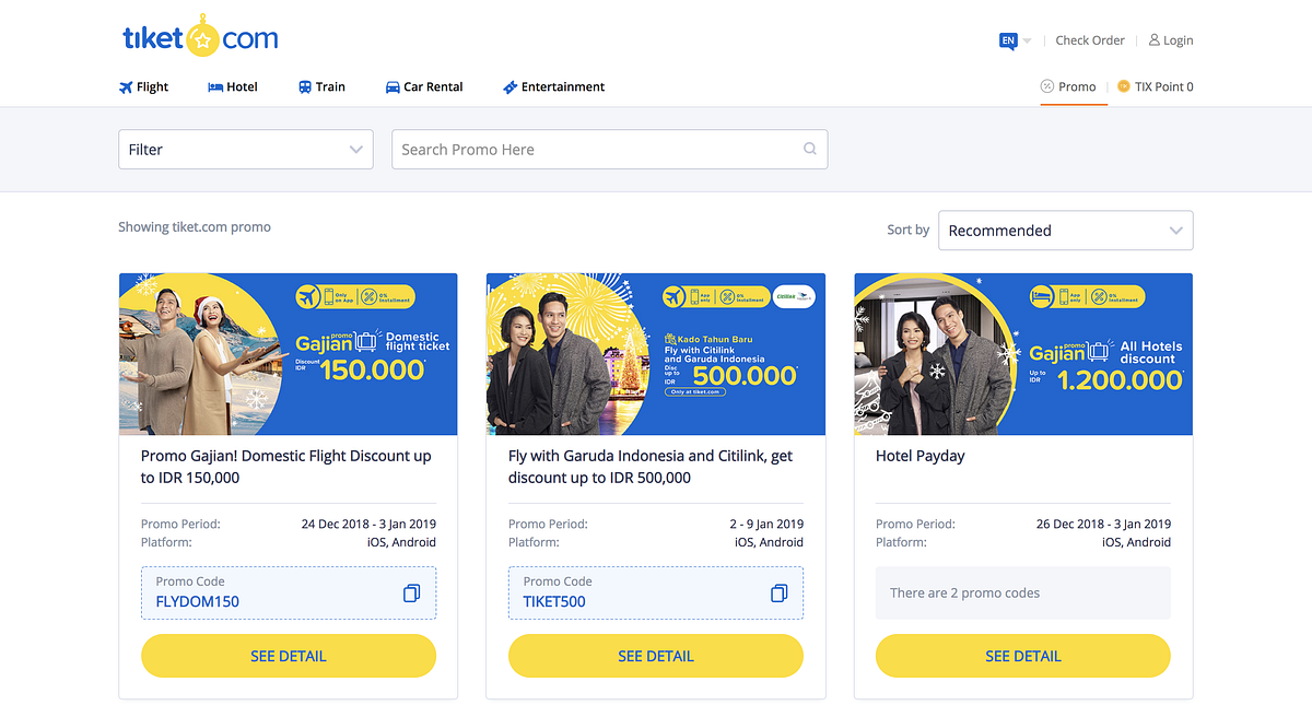 New Design for List of Promotions Page | by William Stefan Hartono ...