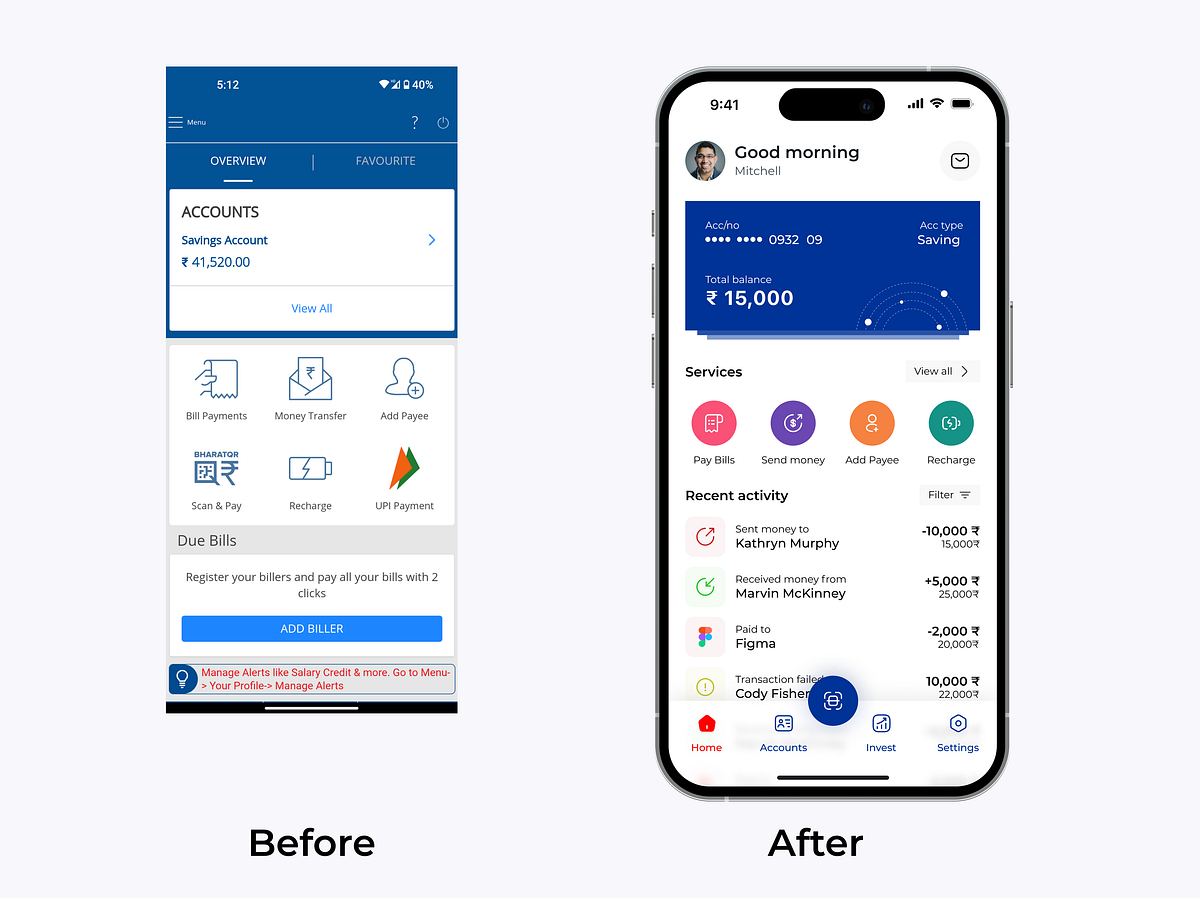 HDFC Mobile app (Redesign). This case study is about redesigning… | by ...