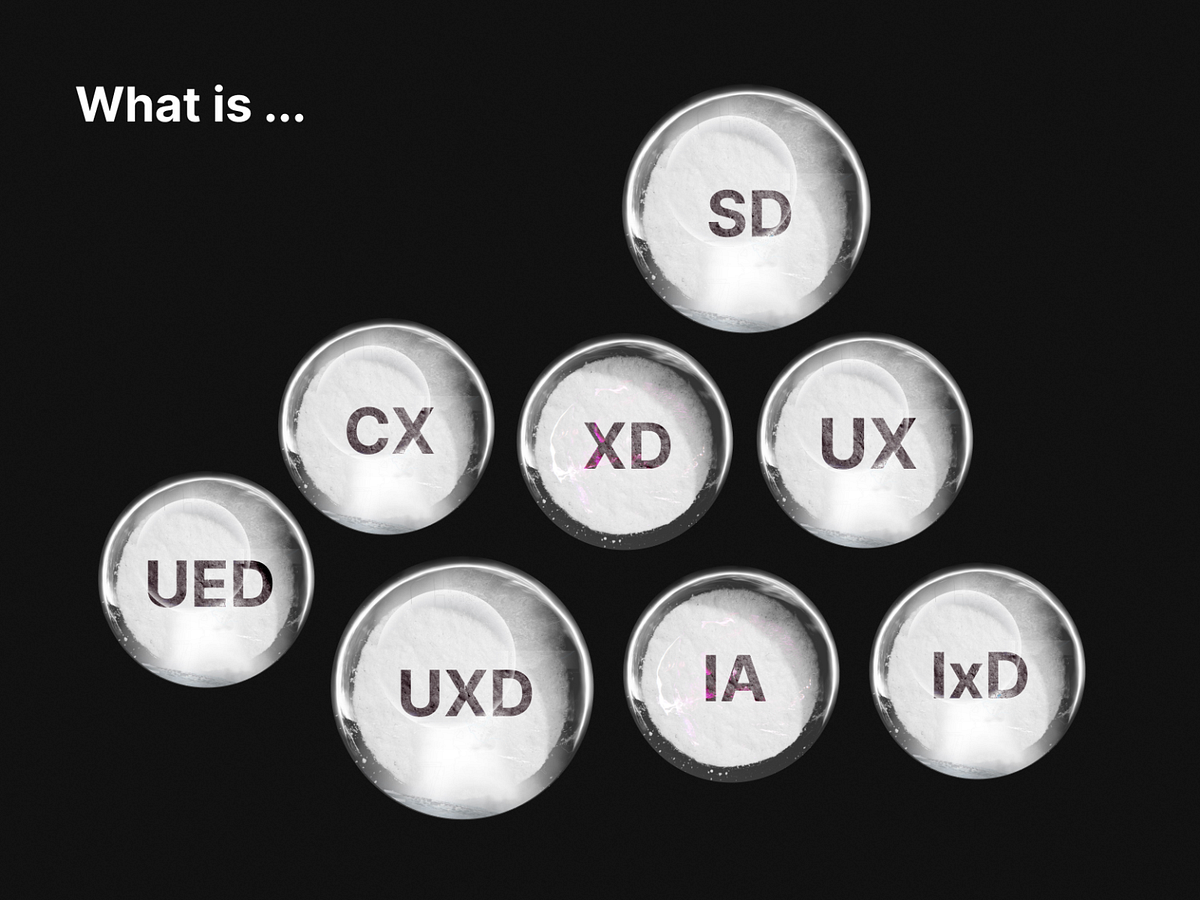 What Is UX, XD, UXD, UED, UI, CX, IxD, UXE, IA, SD and What’s The Dif? | by Ossmium | Medium