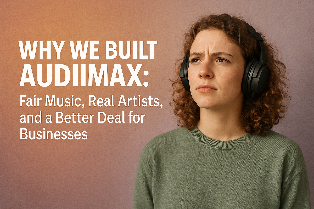 Why We Built Audiimax: Fair Music, Real Artists, and a Better Deal for Businesses | by Stephanie ...