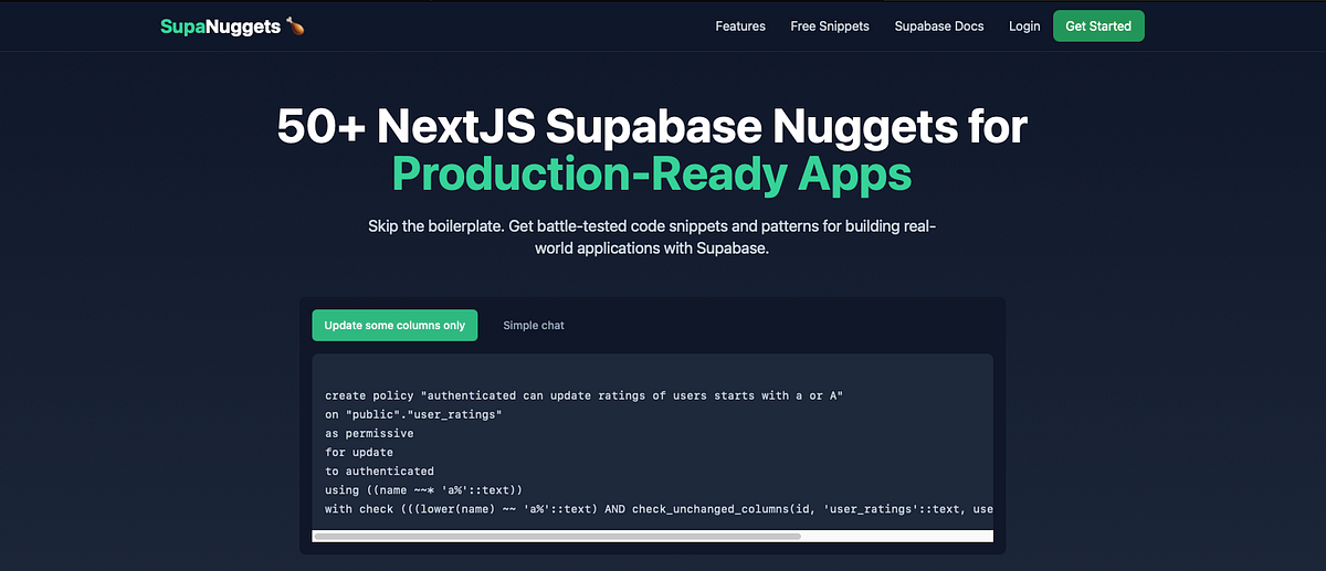 SupaNuggets #0 — Building 50 Bite-sized Supabase Apps: The Recipe Book ...