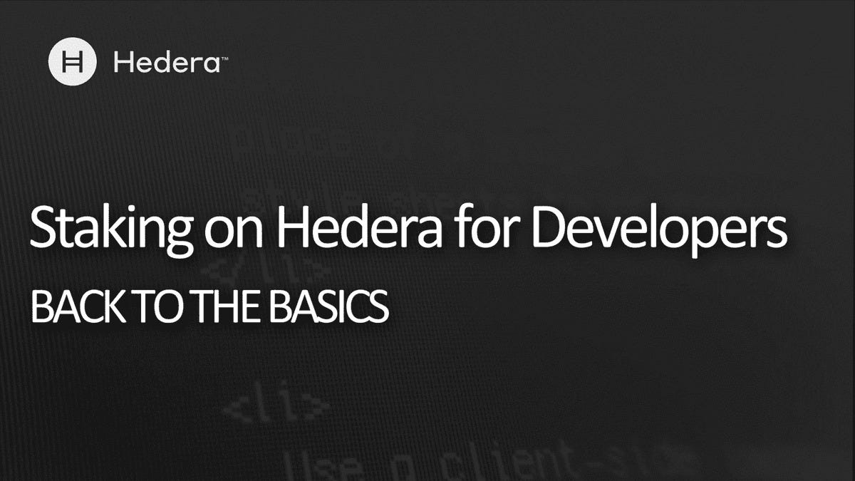 Staking on Hedera for Developers — Back to the Basics | by Hedera Team ...
