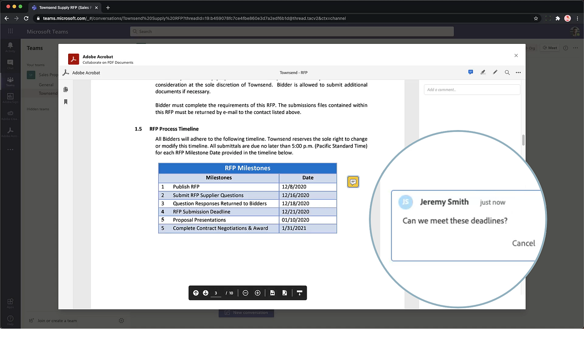 Collaborate on PDFs directly in Microsoft Teams using Adobe Acrobat ...