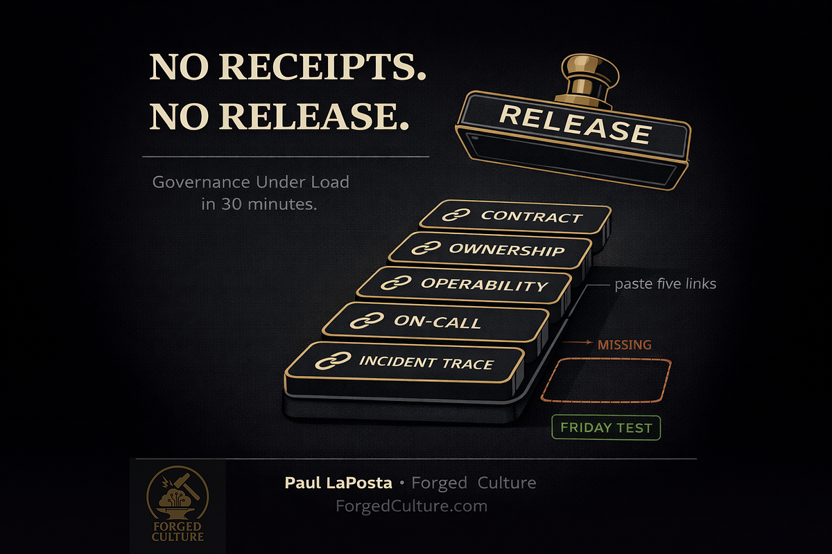 The Five Receipts: Governance Under Load | by Paul LaPosta | Medium