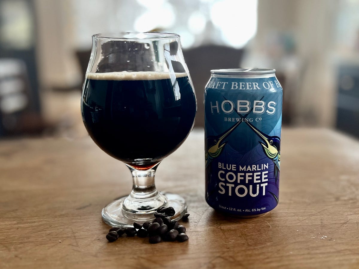 Blue Marlin Coffee Stout by Hobbs Brewing Company | by Edward B. Teach ...