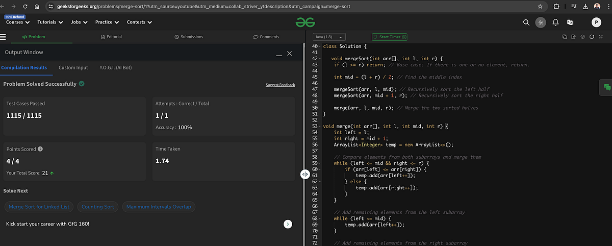 Java Sorting — Merge Sort. What is Merge Sort ? | by Prakash ...