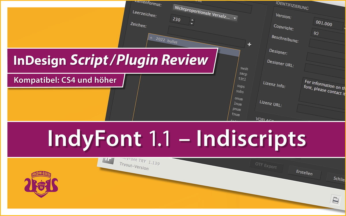IndyFont für InDesign von indiscripts | by InDesignBlog | Medium
