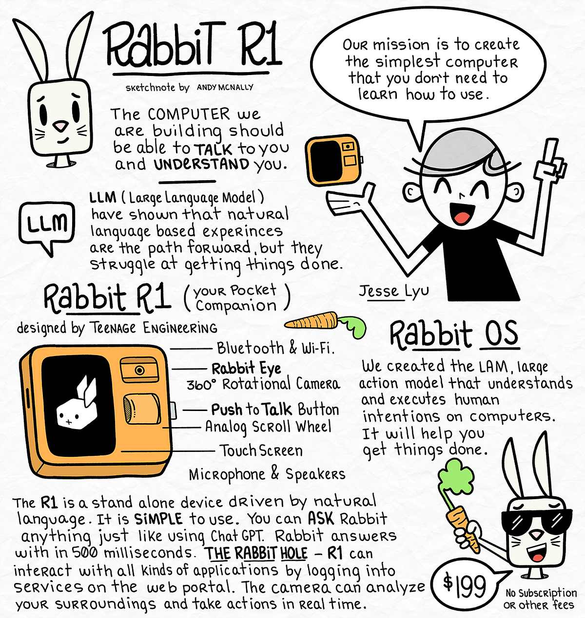A Visual Overview to the Rabbit AI Pocket Companion | by Andy McNally | Medium