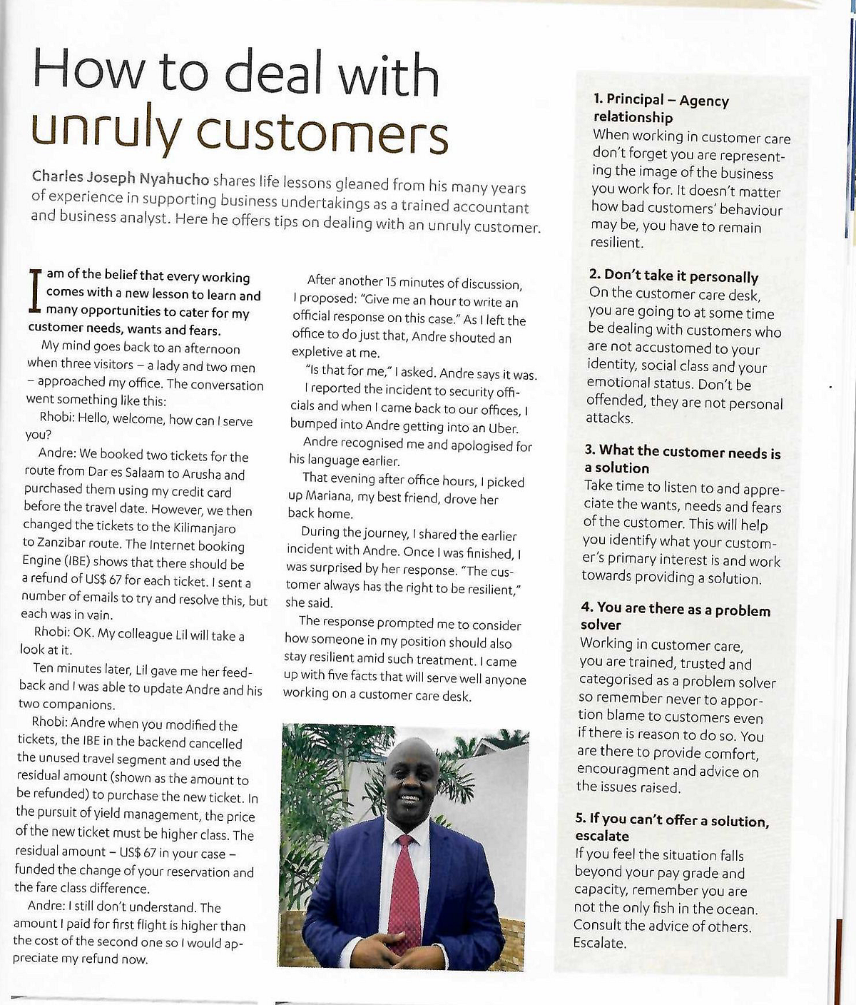 DEALING WITH UNRULY CUSTOMER - Charles Joseph Nyahucho - Medium