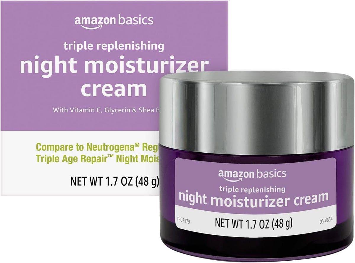 Amazon Basics Triple Replenishing Moisturizer, Night Cream - Mr Shadhin - Medium