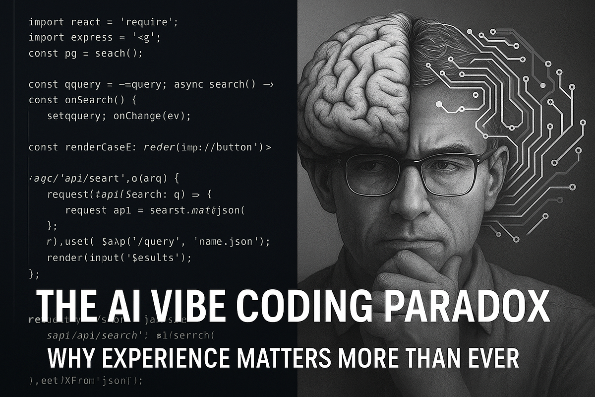 The AI Vibe Coding Paradox: Why Experience Matters More Than Ever | by Simon Greenman | Data ...