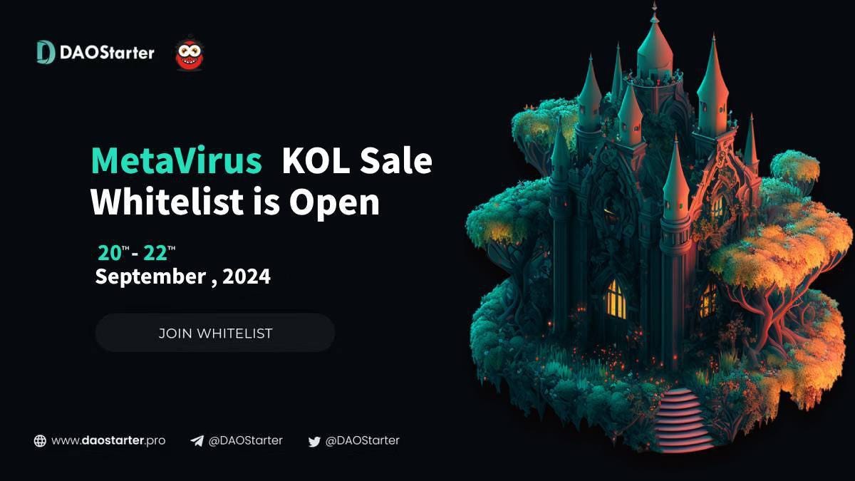 MetaVirus Whitelist for DAOStarter Public Round sale is now OPEN! | by ...