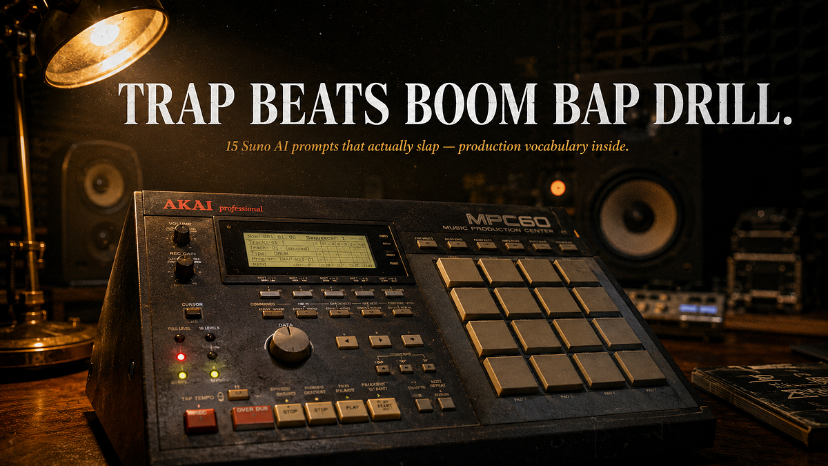 Suno AI Hip-Hop Prompts: Trap, Boom Bap & Drill Guide | Medium
