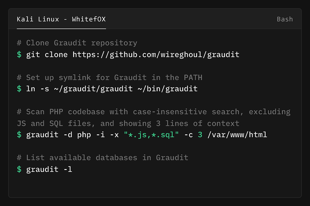 Exploring Graudit: The New Source Code Analyzer in Kali Linux | by ...
