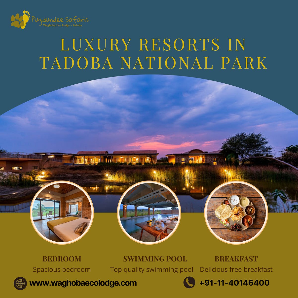 Luxury resorts in Tadoba National park - Waghoba Eco Lodge - Medium