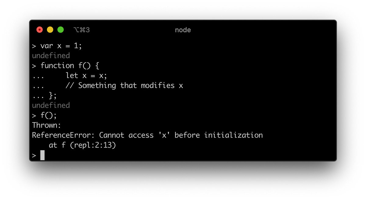Variable shadowing, hoisting and the temporal dead zone | by Alex ...
